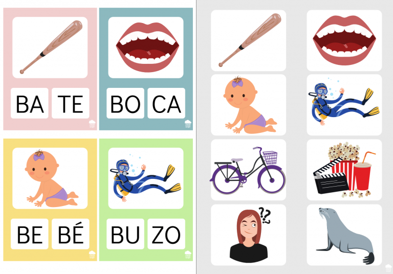 TARJETAS DE PALABRAS CON IMÁGENES