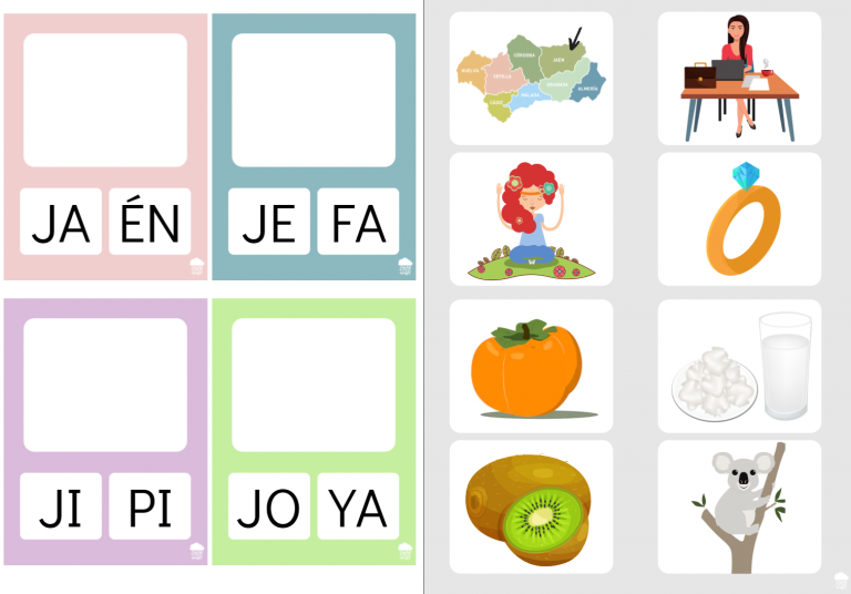 TARJETAS DE PALABRAS CON IMÁGENES