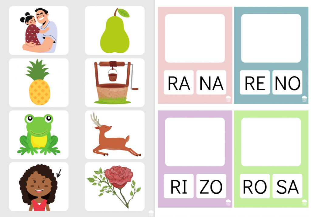 TARJETAS DE PALABRAS CON IMÁGENES