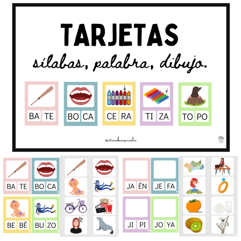 TARJETAS DE PALABRAS CON IMÁGENES