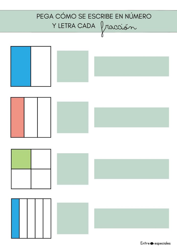 CUADERNO PARA JUGAR Y APRENDER CON LAS FRACCIONES