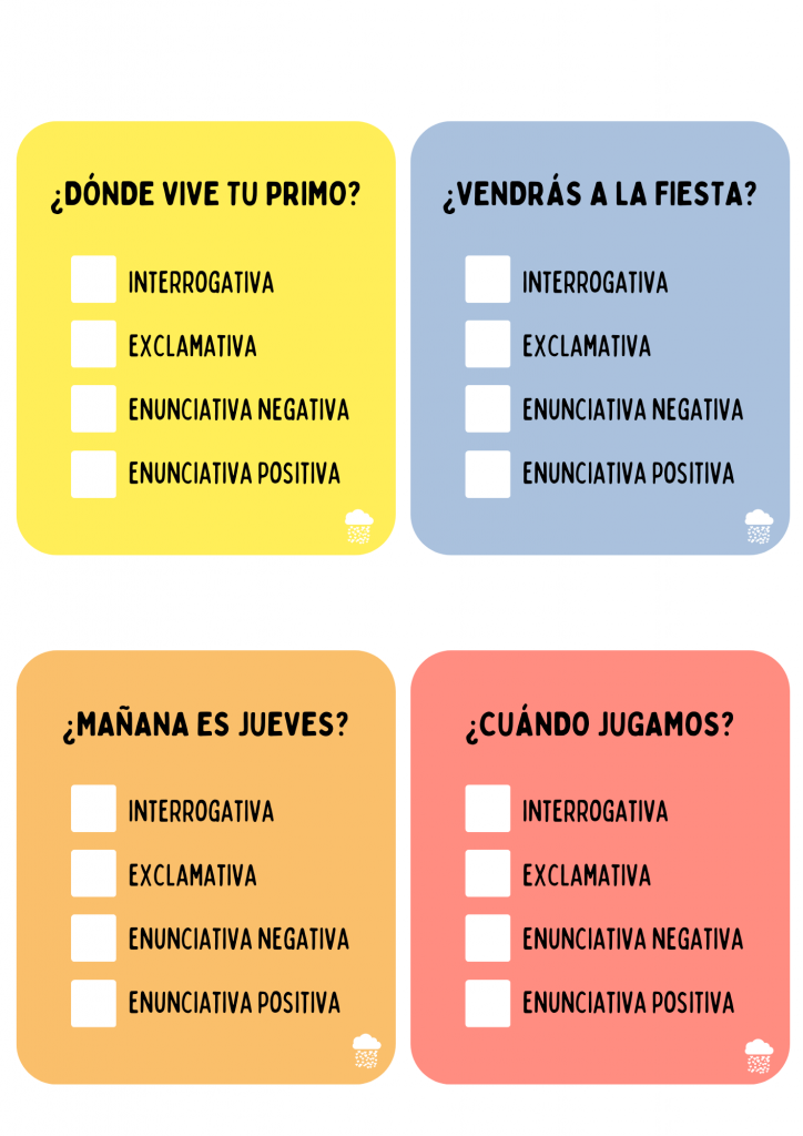 TIPOS DE ORACIONES