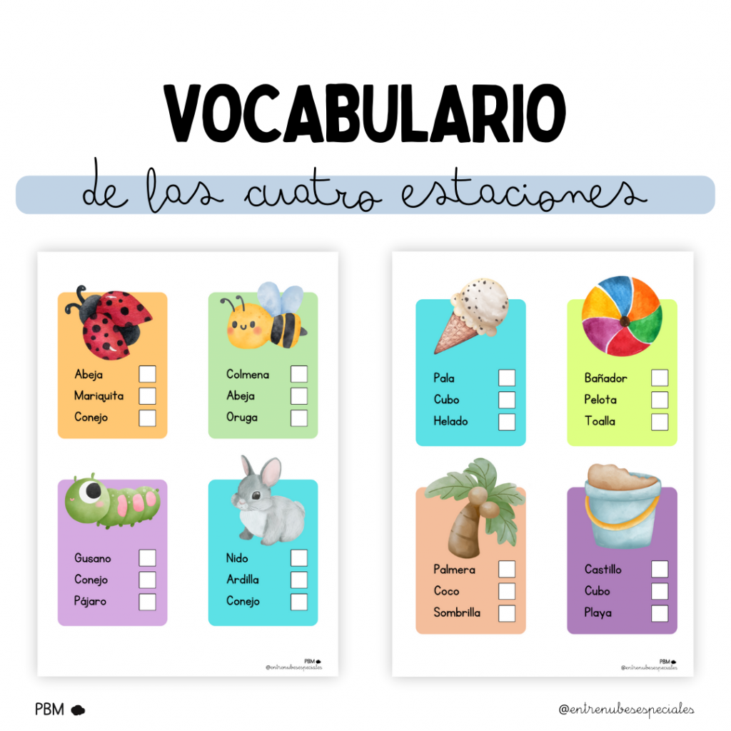VOCABULARIO: las 4 estaciones.